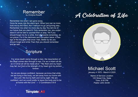 22 Free Funeral Program Templates Word Photoshop Powerpoint