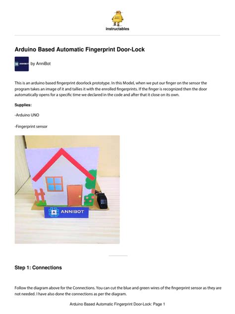 Arduino Based Automatic Fingerprint Door Lock 1 Pdf