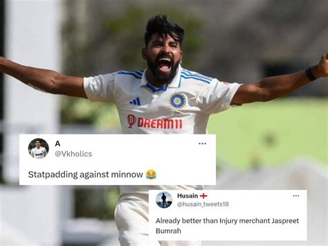 All Tailenders Netizens React Differently As Mohammed Siraj Achieves His Best Figures In Test