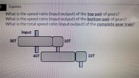 Solved What Is The Speed Ratio Input Output Of The Top Chegg Com