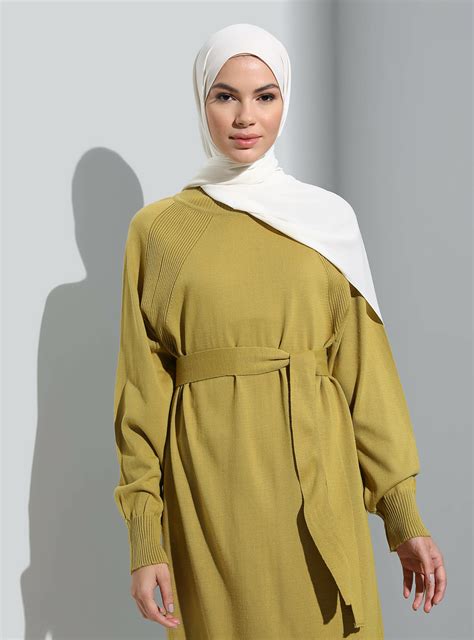 Olive Green Knit Dresses