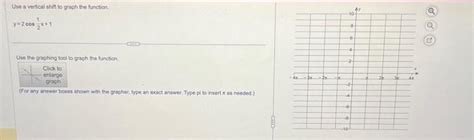 Solved Use A Vertical Shift To Graoh The Function