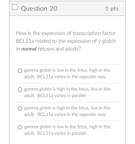 Solved Question 20 1 Pts How Is The Expression Of