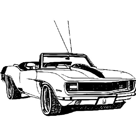 Coloring Chevy Camaro Pages Chevrolet Cars Volt Drawing Classic Clipart