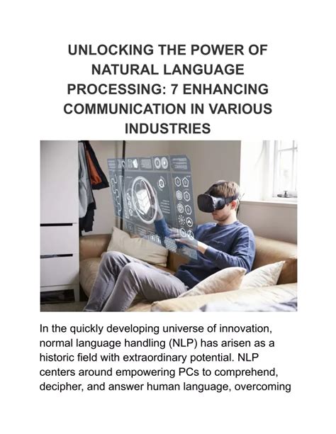 Ppt Unlocking The Power Of Natural Language Processing 7 Enhancing Communication In Various