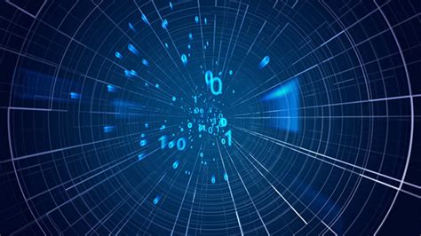 digital binary data tunnel motion graphics videohive