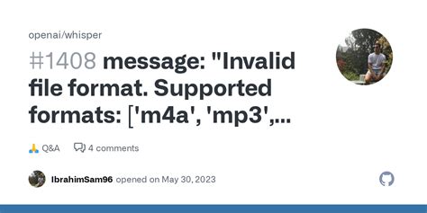 Message Invalid File Format Supported Formats M4a Mp3 Webm