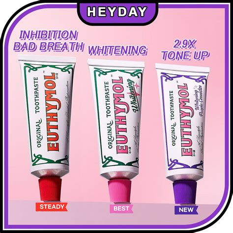 Euthymol Toothpaste 106g 3 Types Original Whitening Purple Corrector