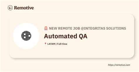 Hiring Automated Qa Integritas Solutions