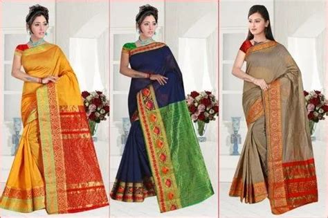 7 color avelebal vasudev print kavya cotton saree machine made 6 3 m
