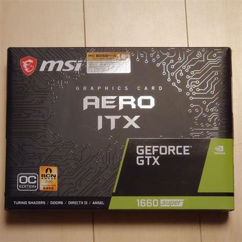 Msi Geforce Gtx1660 Super Aero Itx Oc グラフィックボード・グラボ・ビデオカード