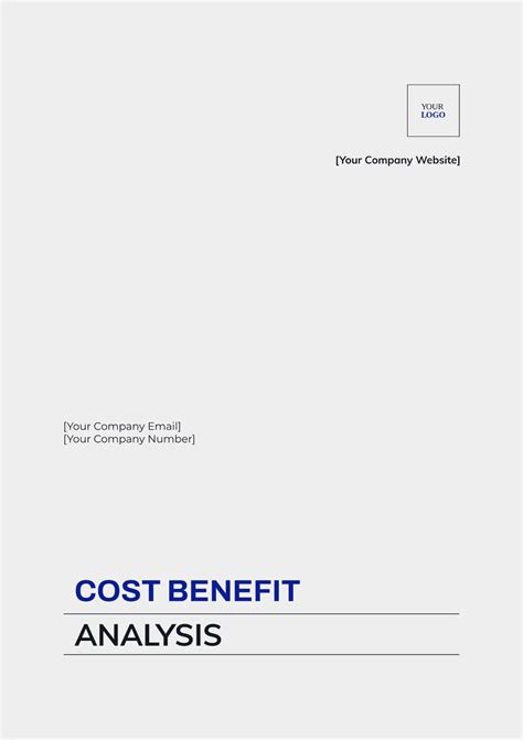 Free Cost Benefit Analysis Template To Edit Online