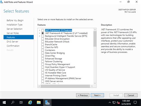 windows server 2019 dns server install server world