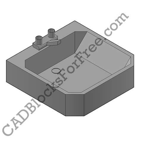 Bathroom Sink Free Autocad Block In Dwg