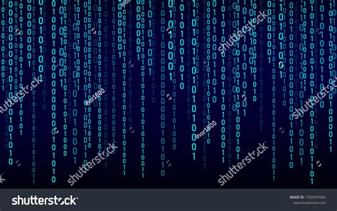 Green Matrix Background Stream Binary Code Stock Vector Royalty Free Shutterstock