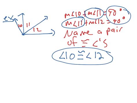 23 Geo Complementary And Supplementary Angles Math Showme