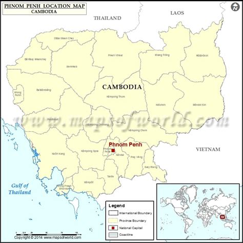 Where Is Phnom Penh Location Of Phnom Penh In Cambodia Map