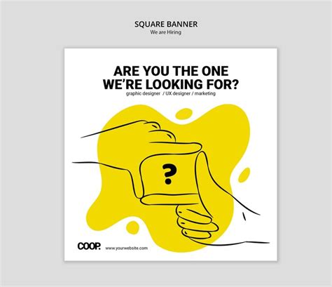 우리는 배너 템플릿을 고용하고 있습니다 무료 Psd 파일