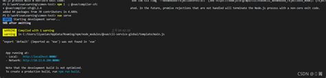 使用 Vue Cli 的 Vue Serve命令单独运行vue文件报错： Error Cannot Find Module ‘vuecompiler Sfcpackagejson