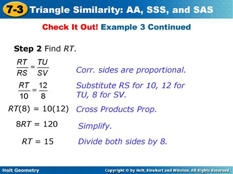 Objectives Prove Certain Triangles Are Similar By Using Aa Sss And Sas Use Triangle