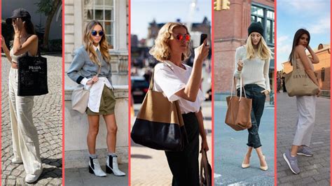 50 Beautiful Stylish Outfits With Tote Bags For Women Ideas Style Female