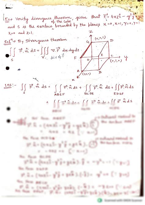 SOLUTION Lecture Gauss Divergence Theorem Studypool