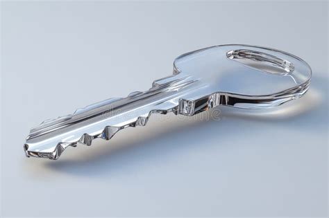 Glass Key Lying On White Background Symbolizing Security Access Solution Privacy And