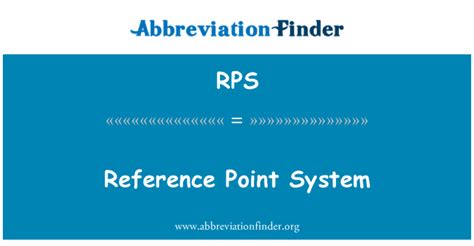 Rps Significa Sistema De Punto De Referencia Reference Point System