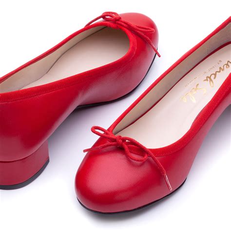 Bespoke Henrietta Red Leather Heels Bes14 French Sole