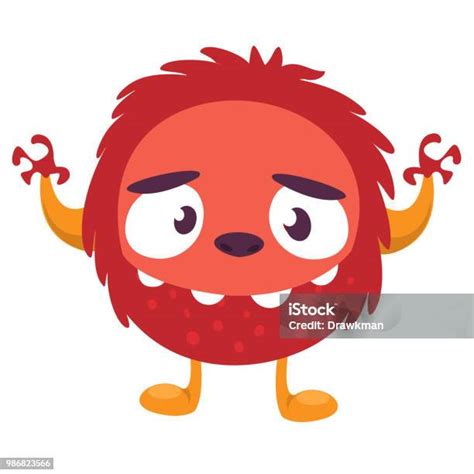 무서운 만화 괴물입니다 할로윈 빨간 괴물 그림을 벡터 갈고리 발톱에 대한 스톡 벡터 아트 및 기타 이미지 갈고리 발톱 공포 무서움 귀신 Istock