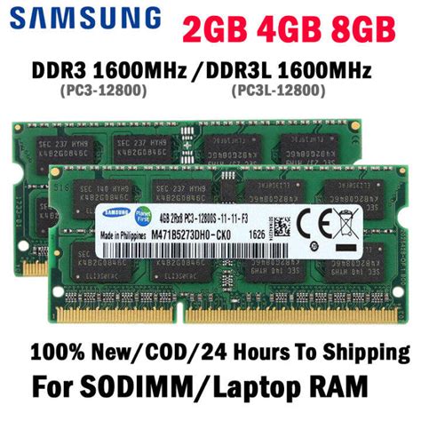 SAMSUNG Laptop Ram DDR GB MHz PC DDR L PC L SODIMM V V Pin