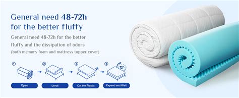 Dual Layer 4 Inch Memory Foam Mattress Topper King Size 3