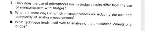 Solved 7 How Does The Use Of Microprocessors In Bridge