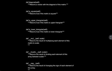 Solved Class Matrix N Instances Of This Class Represent A