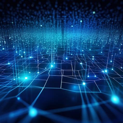 Premium Ai Image Blue Futuristic Networking Technology Background
