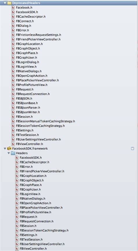 Iphone Issue With Adding Deprecated Headers From Facebook Sdk Into