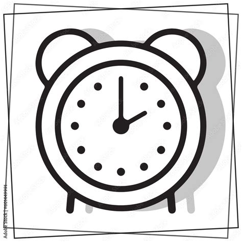 Analog Clock Silhouette Cute Analog Clock Vector Silhouette Cute