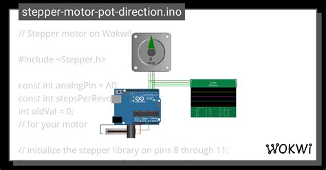 Stepper Motor Pot Direction Limits Ino Wokwi ESP32 STM32 Arduino