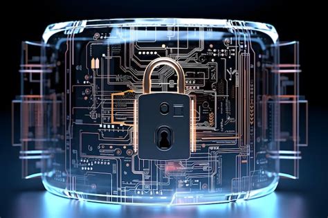 Premium Ai Image Lock With Circuit Pattern Concept Of Data Security Cybersecurity Cyber