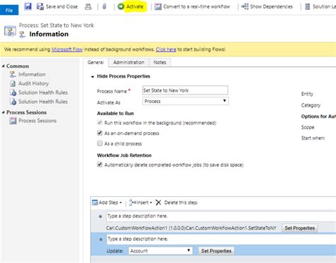 Creating Custom Workflow Activities Workflow Extensions In Dynamics 365 And Powerapps Carl