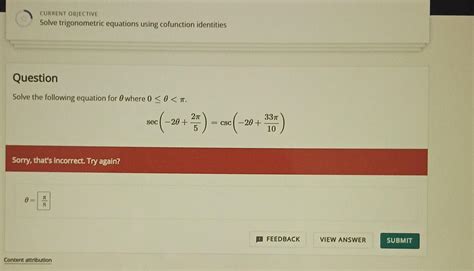 Solved Current Obiective Solve Trigonometric Equations Using