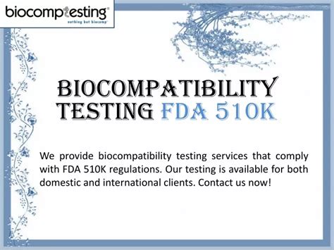 Ppt Biocompatibility Testing Fda 510k Powerpoint Presentation Free