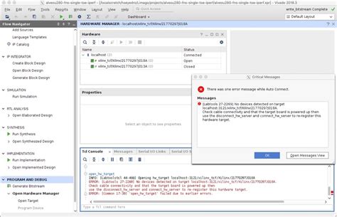 a u280 a32g es1 g jtag cannot connect and vivado cannot find device after bitstream