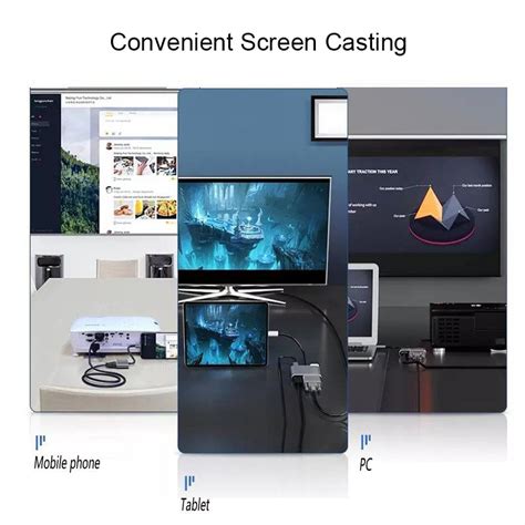 In USB C Multifunction Adapter USB Hub PD Charging HDMI USB VGA Audio InkStation