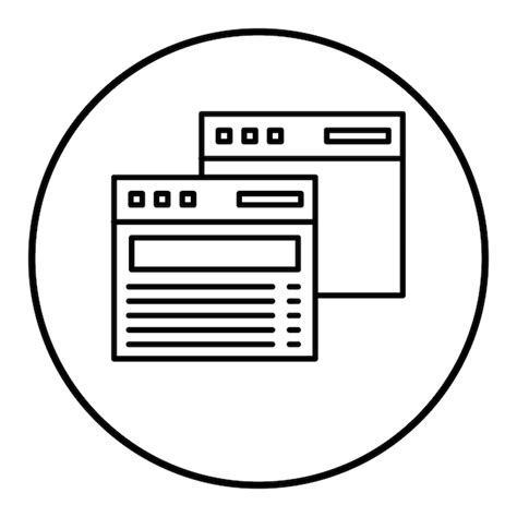 Duplicar El Icono Vectorial Del Navegador Se Puede Usar Para Seo Y Sem Vector Premium