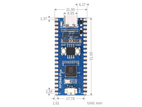 Waveshareb Mcu Board For Raspberry Pi Mcu Rp2040 16mb With Pre Soldered