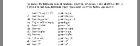 solved for each of the following pairs of functions either