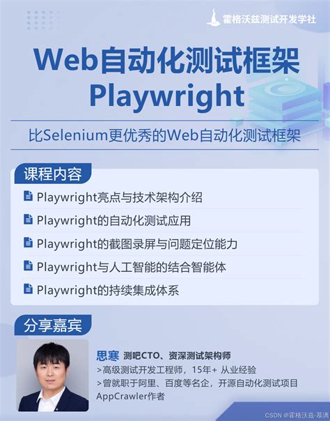 playwright：掌握web自动化测试的新利器 playwright 掌握web自动化测试的新利器 csdn博客