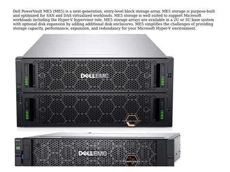 Dell Powervault Me5 Overview Dell Powervault Me5 Series Microsoft Hyper V Best Practices