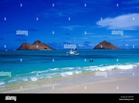 The Beautiful Moku Lua Islands Located Near Lanikai Beach And Kailua